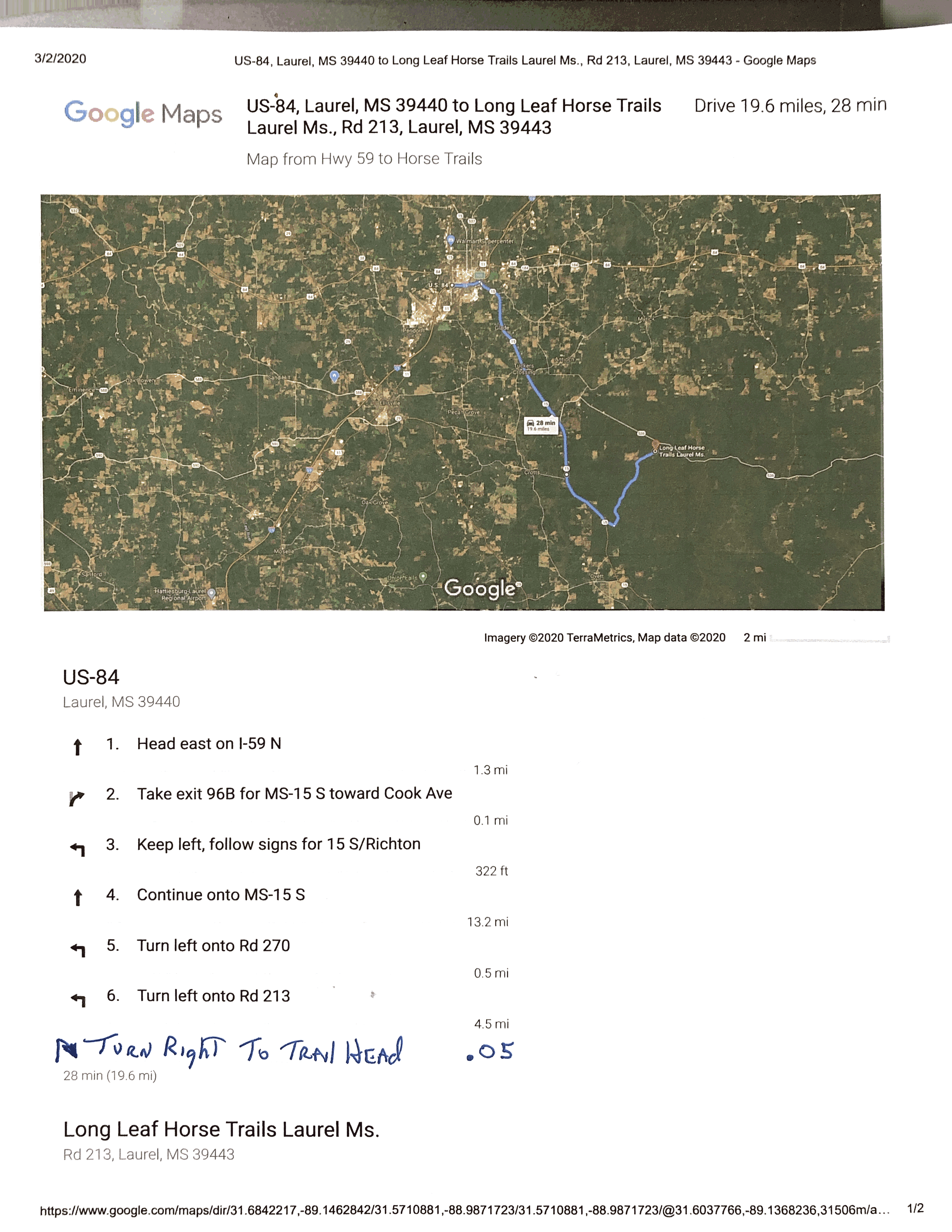 Mississippi 50 Trail Run Instructions